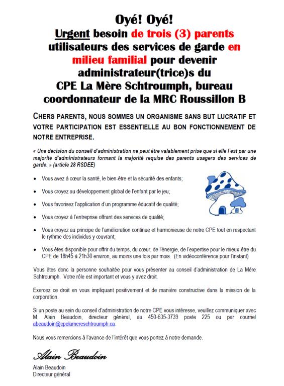 CPE La Mère Schtroumph - Accueil